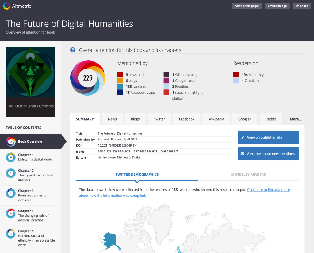 Altmetric covers Books impact on scholarly community | Stony Brook ...