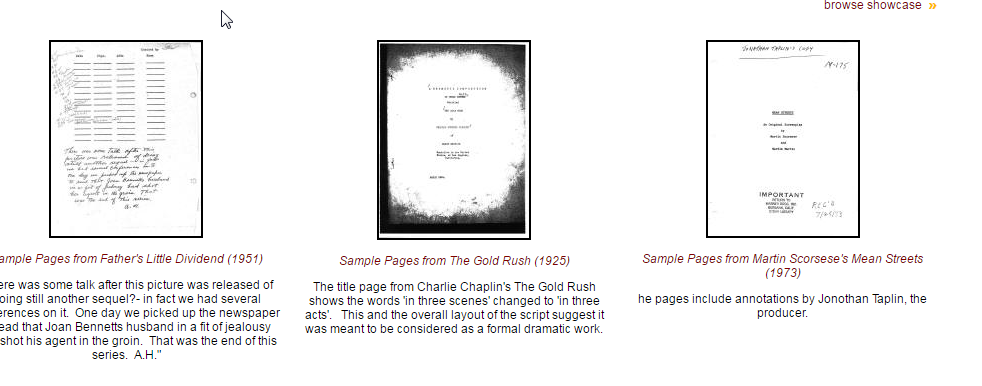 Tech Spotlight: American Film Scripts Online | Stony Brook University ...