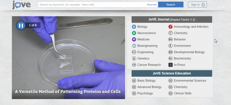 Tech Spotlight: JoVE | Stony Brook University Libraries