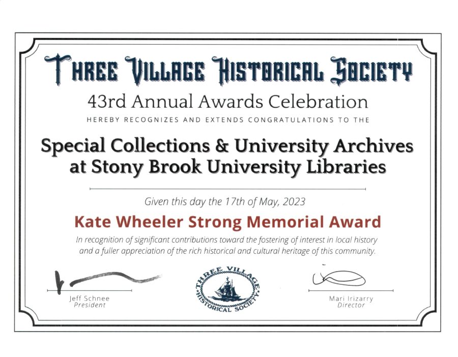 Special Collections and University Archives Honored with Award and ...
